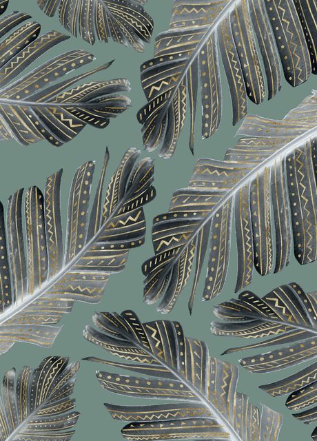 'Boho Banana Leaves Glam 1' Poster by Anita's & Bella's Art | Displate