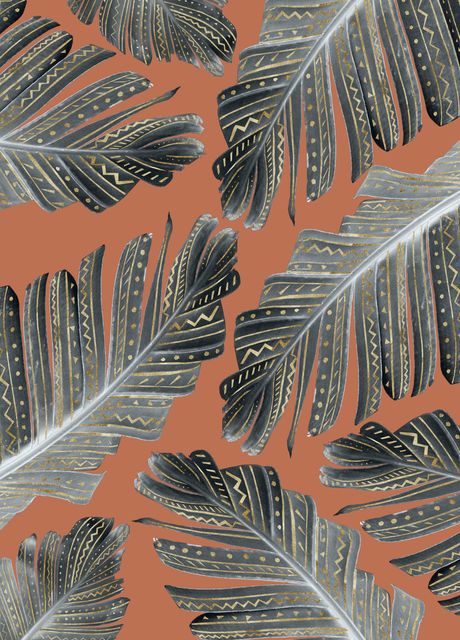 'Boho Banana Leaves Glam 3' Poster by Anita's & Bella's Art | Displate