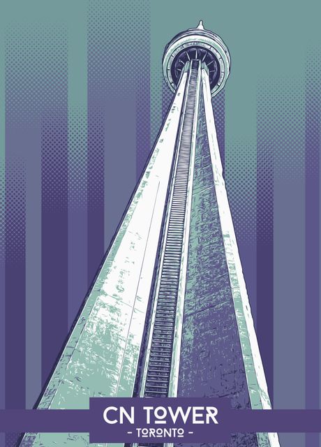 'CN Tower Poster Artwork' Poster by Rizky Irawan | Displate