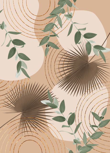 'Warm Beige Abstract Shapes' Poster by Anita's & Bella's Art | Displate