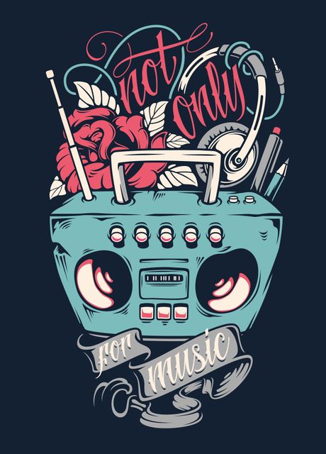 'Not Only for Music' Poster by Sam Kal | Displate