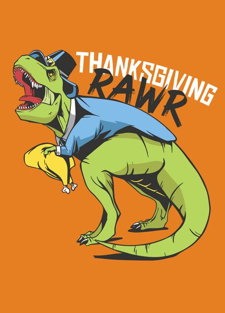 'Thanksgiving Dino Rawr Rex' Poster by Philip Anders | Displate