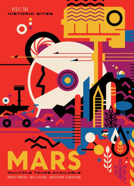 'Mars Tour available' Poster, picture, metal print, paint by NASA ...