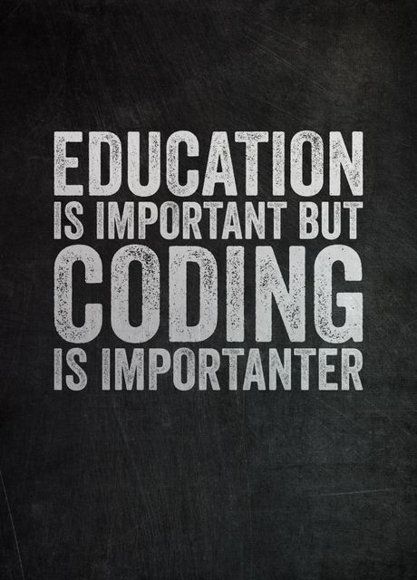 'Coding Is Important' Poster by PosterWorld | Displate