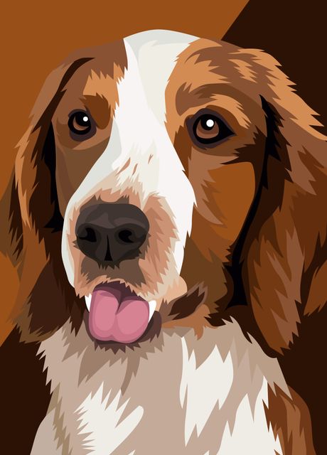 'dog vector portrait' Poster by Ar dani | Displate