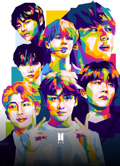 'BTS Popart ' Poster by Marzuqoh Ammar | Displate