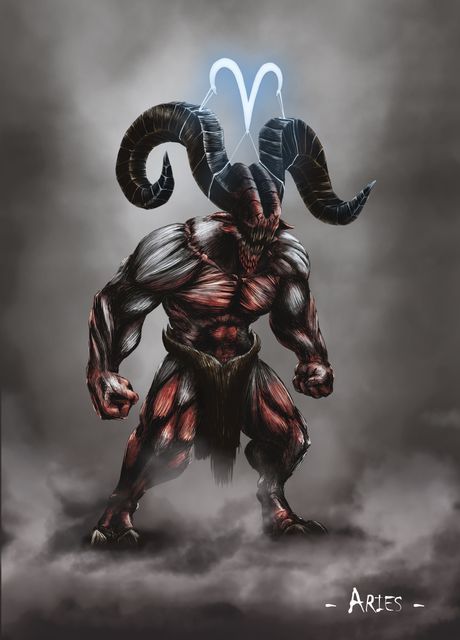 'Dark Aries' Poster by Insaniel Digital Handcraft | Displate