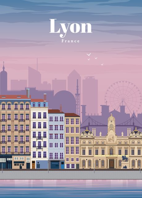 'Travel to Lyon' Poster, picture, metal print, paint by Studio 324 ...