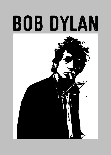 'Tribute to Bob Dylan II' Poster by BlackLineWhite Art | Displate