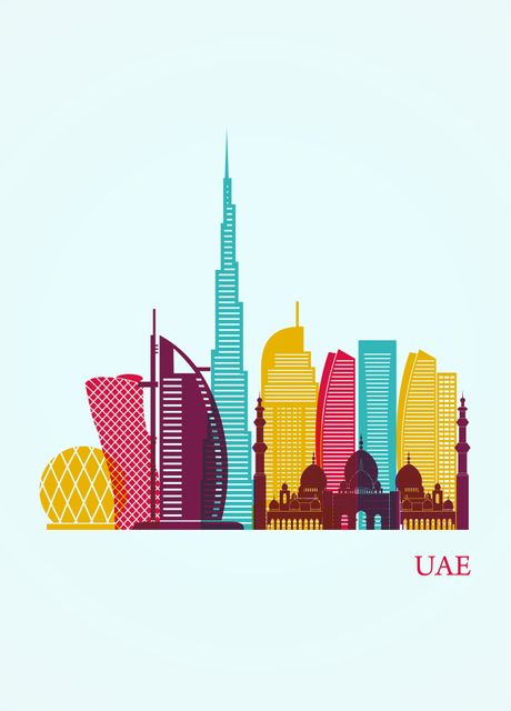 'UAE' Poster by Sam Kal | Displate