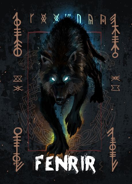 'Fenrir the Norse Wolf' Poster, picture, metal print, paint by ikaruna ...