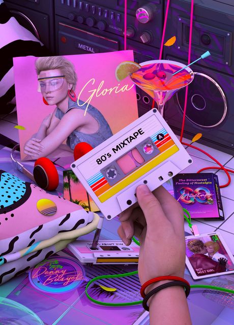 '80s Mixtape' Poster by Denny Busyet | Displate