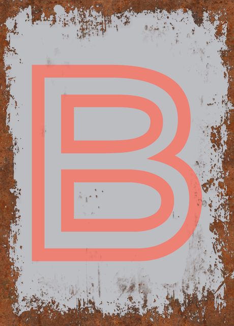 'Rusted Funky Letter B' Poster by DSpot Shop | Displate