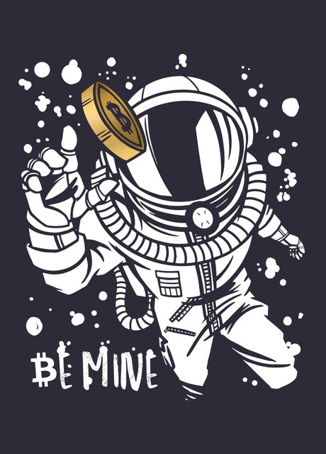'BITCOIN ASTRONAUT' Poster by Kill2Kill | Displate