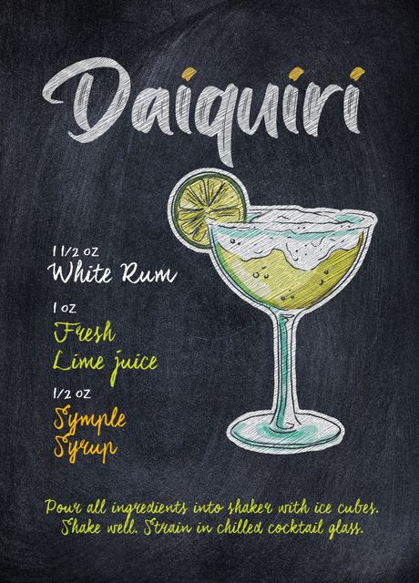 'Daiquiri Cocktail Drink' Poster by Saphira Design | Displate