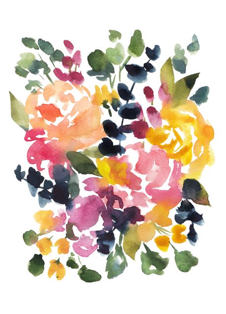 'Abstract Flowers 9' Poster by Gush Art Studio | Displate