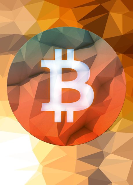 'Bitcoin polygon abstract' Poster by Max Ronn | Displate