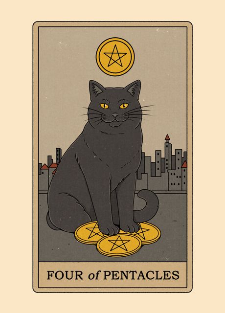 'Four of Pentacles' Poster by Thiago Corrêa | Displate