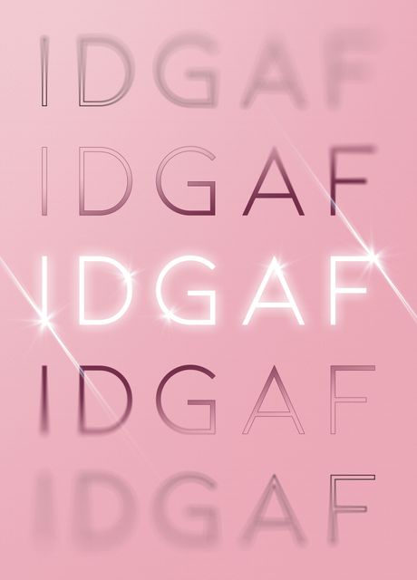 'IDGAF Motivational in Pink' Poster by Holy Rock Design | Displate