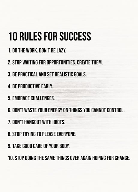 '10 Rules For Success' Poster by CHAN | Displate