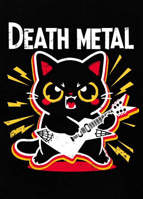 'Death metal cat' Poster by NemiMakeit Fadda | Displate