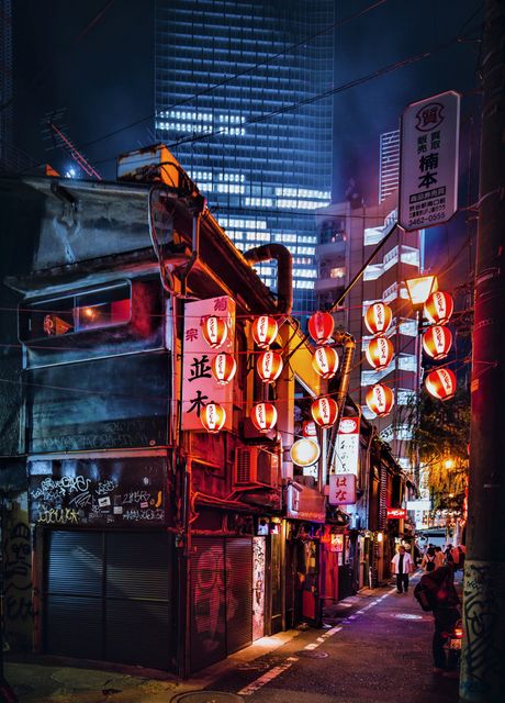 'japan street landscape' Poster by Mista Guido | Displate