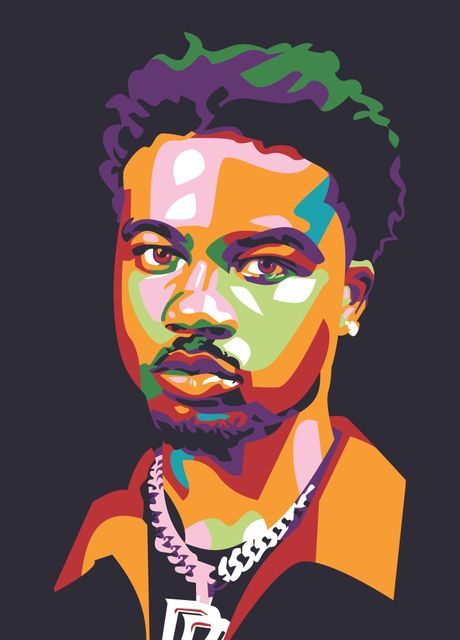 'Roddy Ricch Portrait' Poster by Memories Poster | Displate