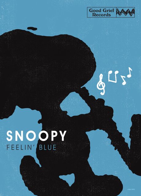 'Snoopy Feeling Blue' Poster by Peanuts | Displate