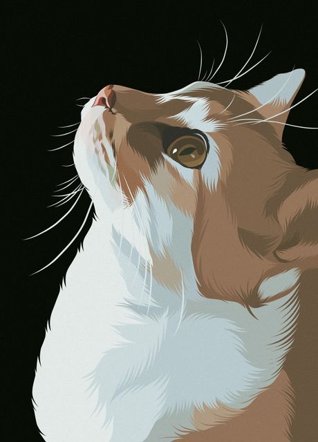 'Orange Cat' Poster by Muh Aslan | Displate