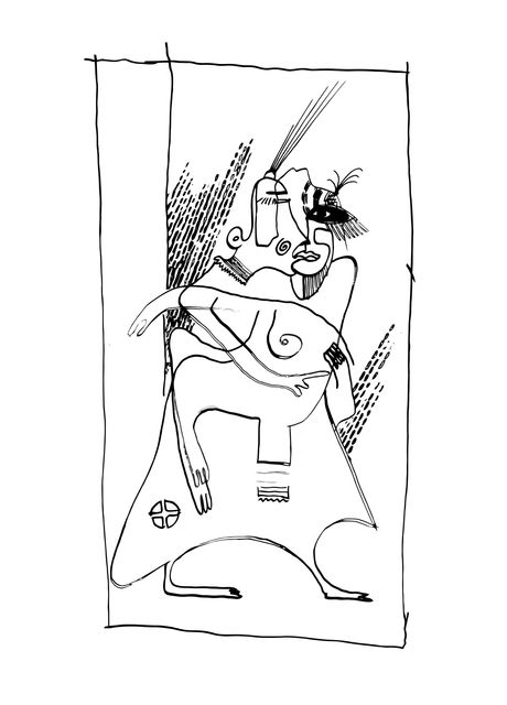 'Abstract Strangers' Poster, picture, metal print, paint by ...