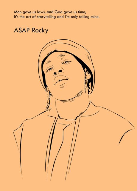 'ASAP Line Art' Poster by ibnu maksum | Displate