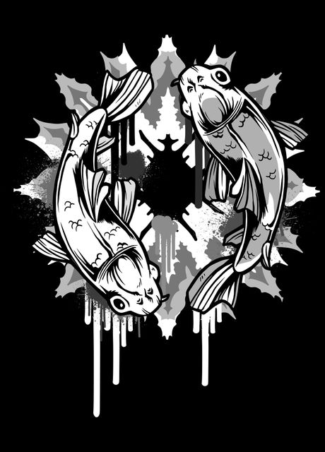 'Asian Graffiti Koi' Poster by BestPrints | Displate