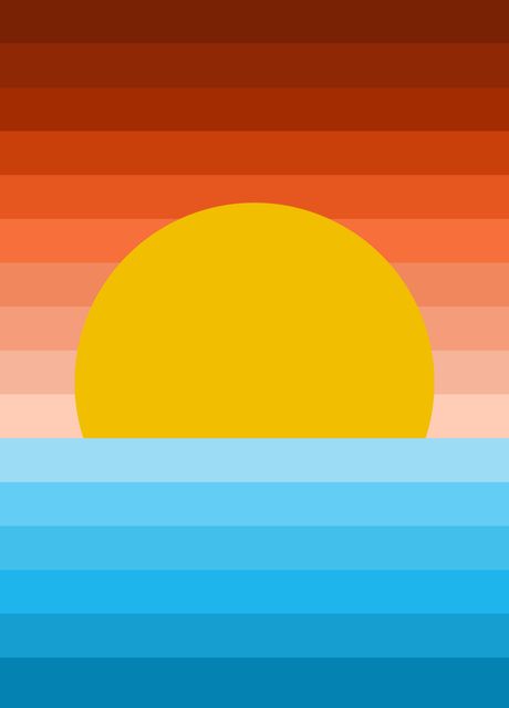 'Sunset Geometric Art' Poster by Tal Bright | Displate