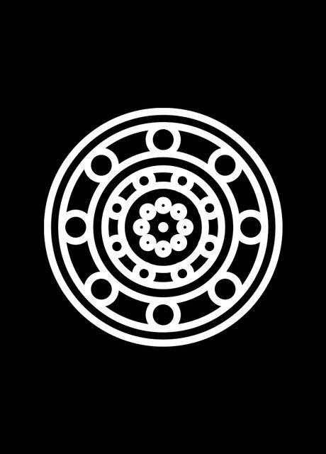 'Black Sacred Geometry Rune' Poster by Holy Rock Design | Displate