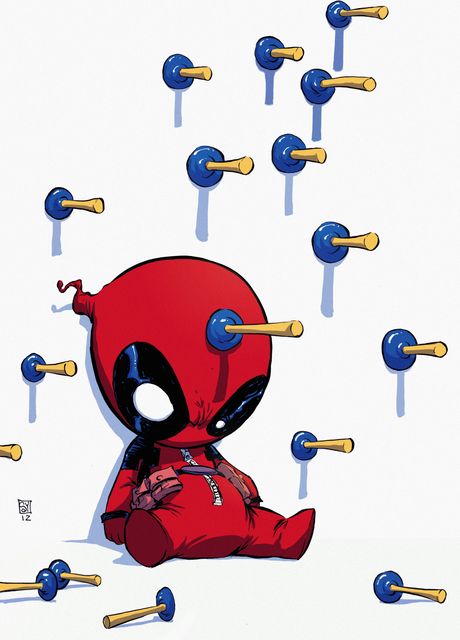 'Plunger Cartoon Deadpool' Poster by Marvel | Displate