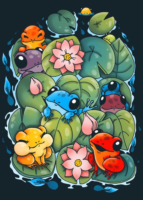 'Frogs ' Poster by Valentina Fabbri | Displate