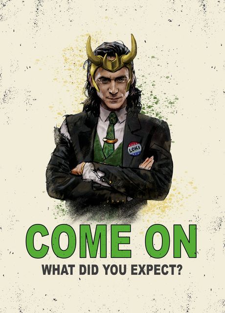 'Loki President' Poster, picture, metal print, paint by Marvel | Displate