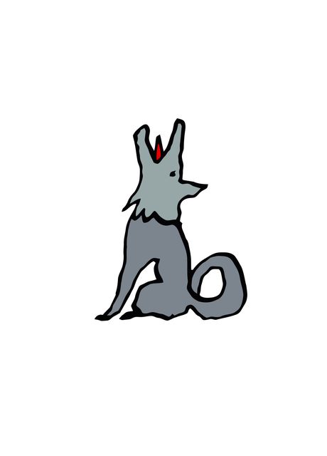 'Abstract Howling Dog' Poster by BlackLineWhite Art | Displate