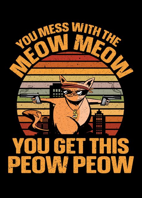 'Meow Meow Peow Peow' Poster by NAO | Displate