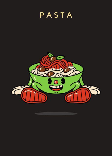 'Pasta Show Cartoon' Poster by Zero Nine | Displate