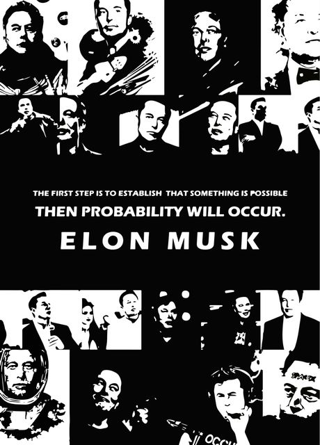 'Elon Musk ' Poster by Dinh Thi Oanh | Displate