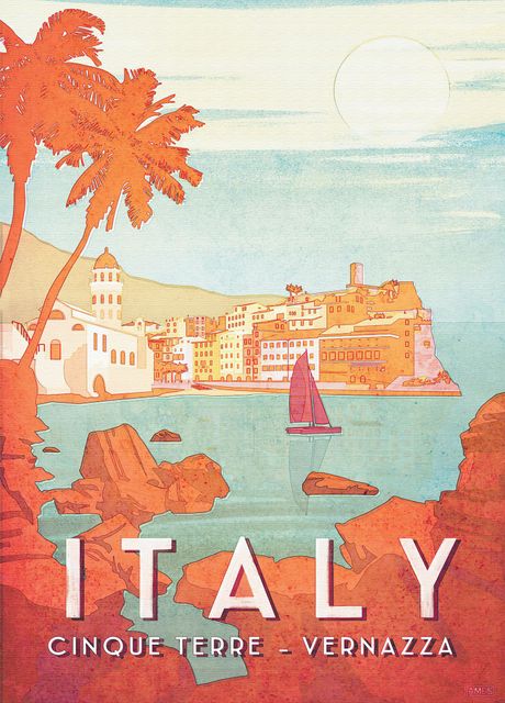 'Italy VINTAGE TRAVEL' Poster by NANA GROUP | Displate