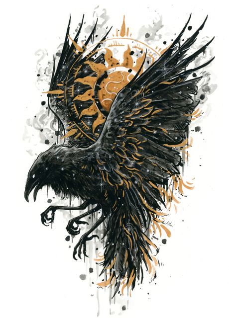 'Three Legged Crow' Poster by Jonna Hyttinen | Displate