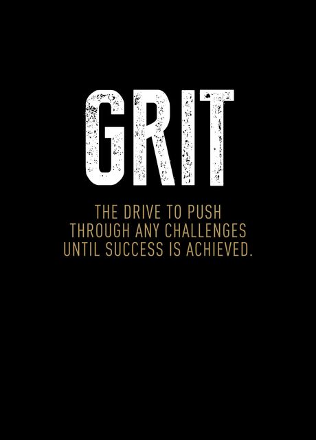 'Grit Motivation' Poster by Pong Lizardo | Displate