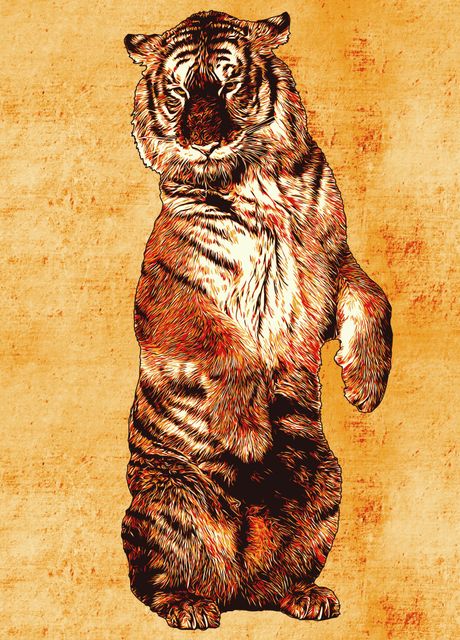 'THE TIGER POSTER ARTWORK' Poster by Rizky Irawan | Displate