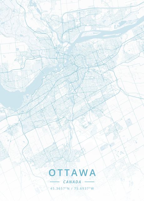 'Ottawa Canada' Poster by Designer Map Art | Displate