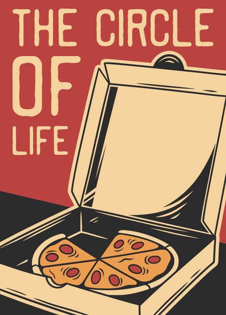 'circle of life pizza' Poster by Designersen | Displate