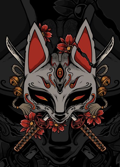 'Blade Kitsune' Poster by Hiro Labs | Displate