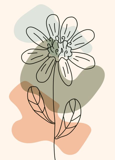 'Botanical single flower' Poster by Human Shadow | Displate