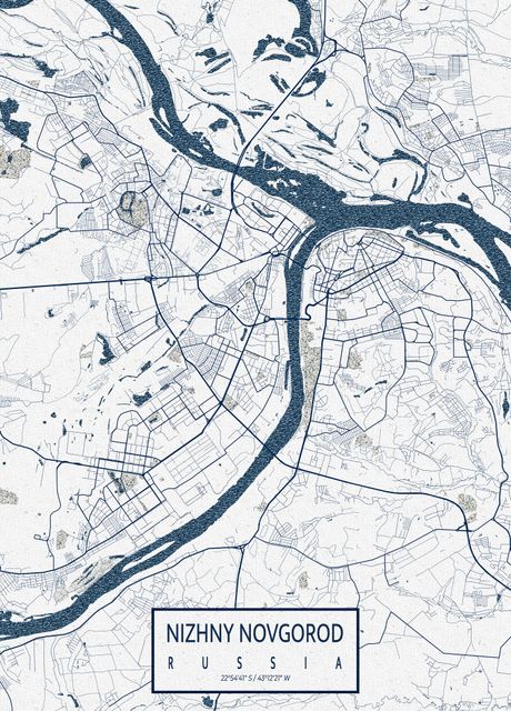 'Nizhny Novgorod Coastal' Poster by deMAP Studio | Displate